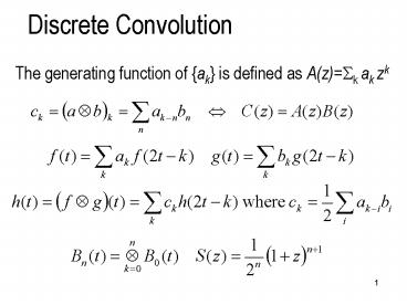 Discrete Convolution presentation | free to view