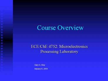 Course Overview presentation | free to download
