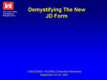 PPT – Demystifying The New JD Form PowerPoint presentation | free to ...