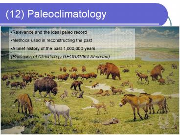 12 Paleoclimatology presentation | free to view