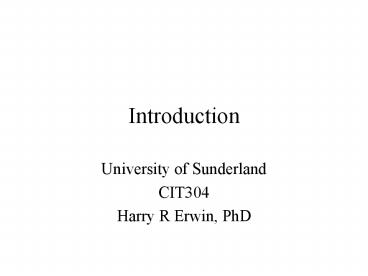 University of Sunderland presentation | free to view