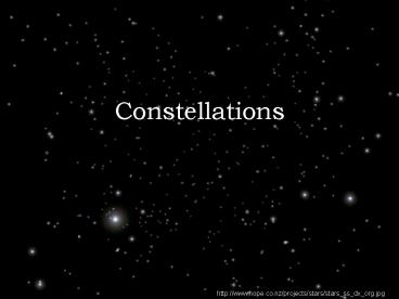 Constellations presentation | free to download