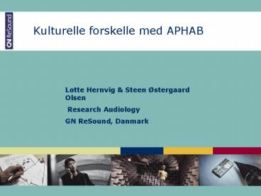 PPT – Kulturelle forskelle med APHAB PowerPoint presentation | free to ...