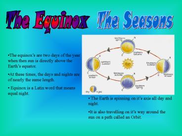 The Equinox presentation | free to view