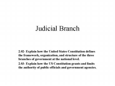PPT – Judicial Branch PowerPoint presentation | free to view - id ...