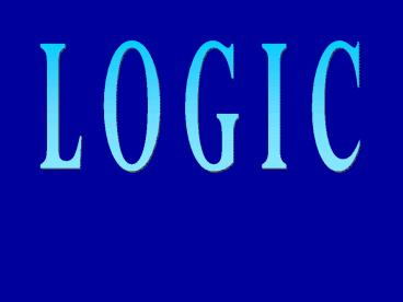 LOGIC presentation | free to view