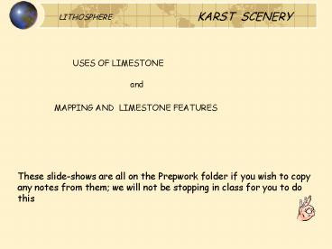 USES OF LIMESTONE presentation | free to view