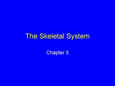 PPT – The Skeletal System PowerPoint presentation | free to download ...