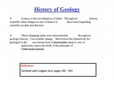 PPT – History of Geology PowerPoint presentation | free to view - id ...