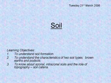 PPT – Soil PowerPoint presentation | free to view - id: f9ad8-ZDc1Z