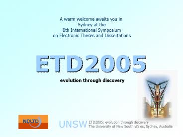 UNSW presentation | free to view