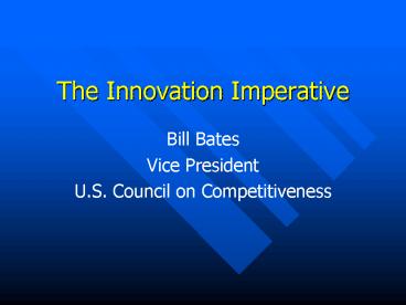 PPT – The Innovation Imperative PowerPoint presentation | free to view ...