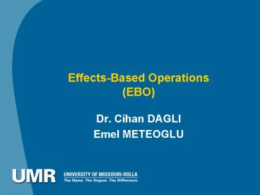 EffectsBased Operations EBO presentation | free to view