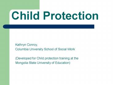 PPT – Child Protection PowerPoint presentation | free to view - id ...