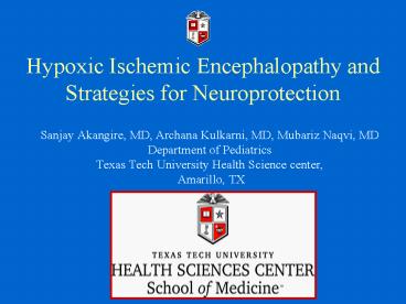 Hypoxic Ischemic Encephalopathy and Strategies for Neuroprotection ...