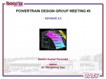 POWERTRAIN DESIGN GROUP MEETING presentation | free to view
