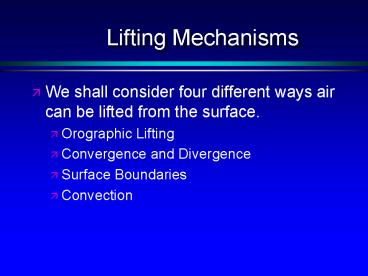 Lifting Mechanisms presentation | free to view