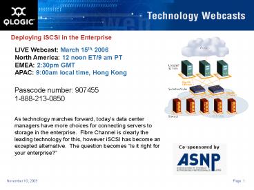 Deploying iSCSI in the Enterprise presentation | free to view
