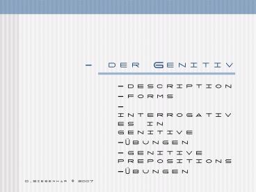 der Genitiv presentation | free to view