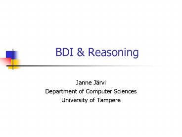 BDI presentation | free to view