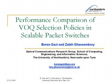 PPT – Performance Comparison of VOQ Selection Policies in Scalable ...