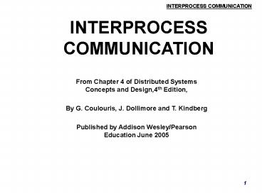 PPT – INTERPROCESS COMMUNICATION PowerPoint presentation | free to ...