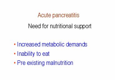 Acute pancreatitis presentation | free to view