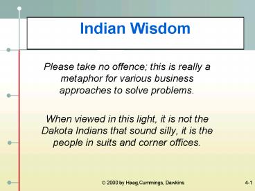 Indian Wisdom presentation | free to view