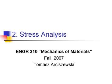 2' Stress Analysis presentation | free to view