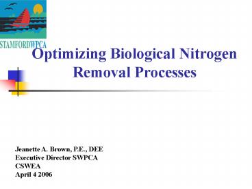 Optimizing Biological Nitrogen Removal Processes presentation | free to ...