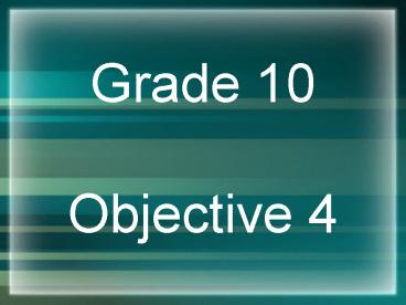 Grade 10 presentation | free to view