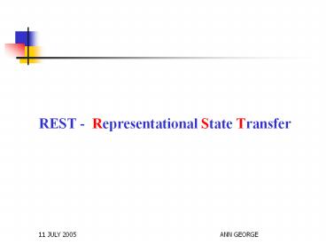 REST - Representational State Transfer presentation | free to download