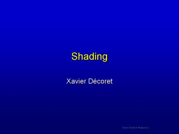 Shading presentation | free to download