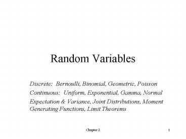 PPT – Random Variables PowerPoint presentation | free to view - id ...