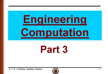 PPT – Engineering Computation PowerPoint presentation | free to ...