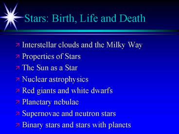 PPT – Stars: Birth, Life and Death PowerPoint presentation | free to ...