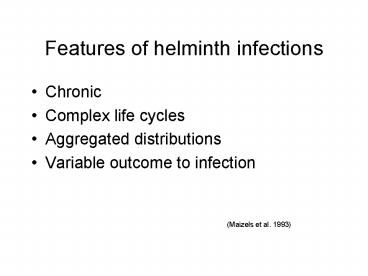 Features of helminth infections presentation | free to view