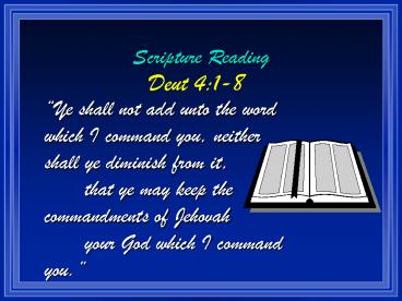 Scripture Reading presentation | free to download