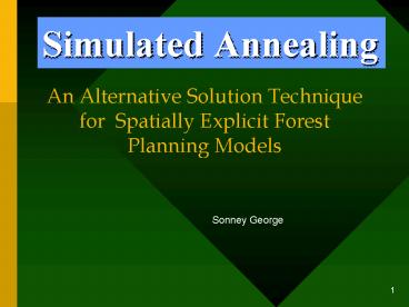 Simulated Annealing presentation | free to view