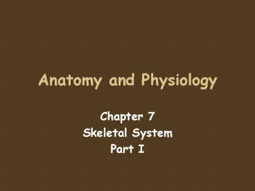 Anatomy and Physiology presentation | free to view