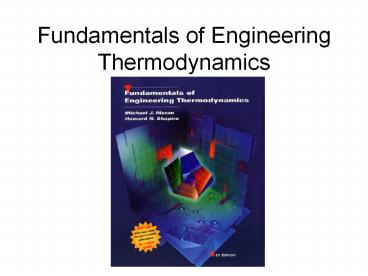 PPT – Fundamentals of Engineering Thermodynamics PowerPoint ...
