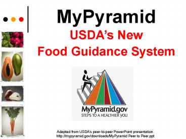MyPyramid USDAs New Food Guidance System presentation | free to view