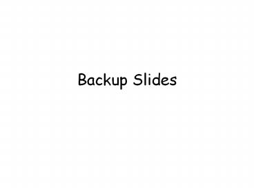 Backup Slides presentation | free to download