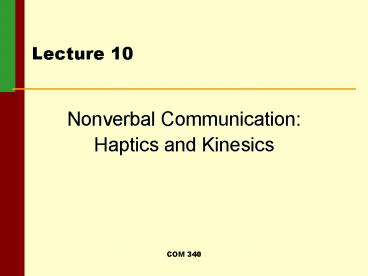 PPT – Nonverbal Communication: PowerPoint presentation | free to view ...