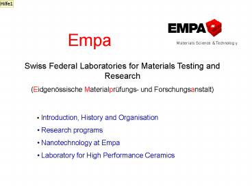 PPT – Empa PowerPoint presentation | free to view - id: 10c4e5-ZDc1Z