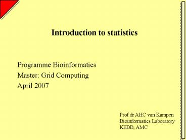 PPT – Introduction to statistics PowerPoint presentation | free to view ...
