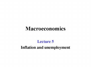 Macroeconomics presentation | free to view
