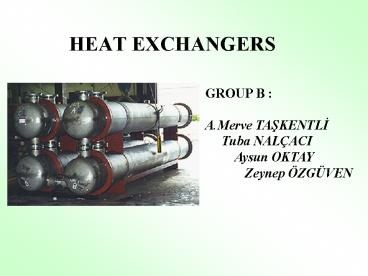 HEAT EXCHANGERS presentation | free to view