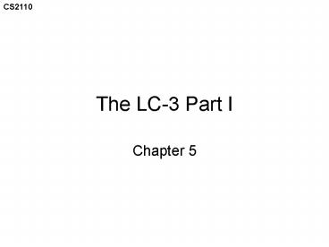 PPT – The LC3 Part I PowerPoint presentation | free to view - id ...
