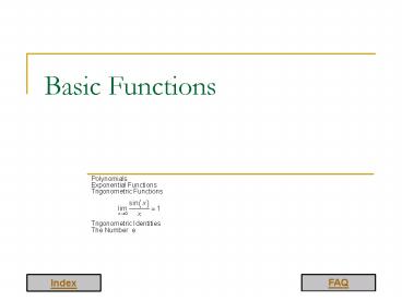 PPT – Basic Functions PowerPoint presentation | free to view - id ...